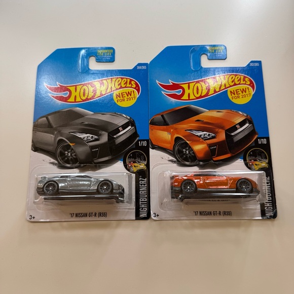 Toys | Hot Wheels 17 Nissan Gtr R35 Nightburnerz Gray And Orange | Poshmark